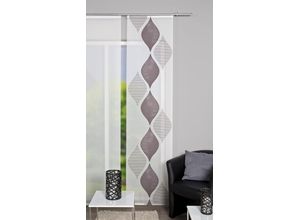 4056751292832 - Schiebegardine HOME WOHNIDEEN GENDRY Gr 1 grau B60cm H245cm Polyester Gardinen HxB 245x60 Schiebevorhang Effektvoile Scherli