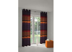 4004567224950 - Vorhang WIRTH Maribor Gr 1 lila Gardinen 145cm Ösen 132cm Baumwolle Polyester B132cm H145cm