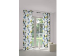4004567155124 - Vorhang WIRTH Molinella Gardinen Gr 150 cm Ösen 145 cm blau Ösen Gardine