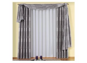4004567123895 - Vorhang WIRTH Jenny Gardinen Gr 145 cm Kräuselband 135 cm grau (anthrazit) Kräuselband Gardine