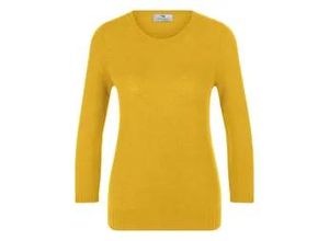 4065691357402 - Rundhals-Pullover aus 100% Premium-Kaschmir Cashmere gelb 40