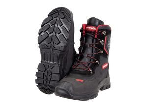 5400182272762 - Schnittschutzstiefel   Schnittschutzschuhe Yukon Schwarz Rot Gr 40 - Schwarz Rot - Oregon