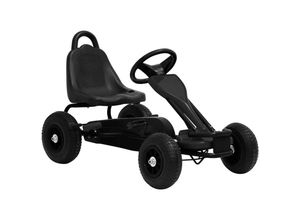 8718475509486 - Pedal Go-Kart mit Luftreifen Schwarz vidaXL