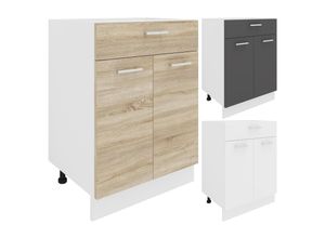 4051814422959 - Küchenschrank Maße ca H 82 x B 60 x T 46 cm Unterschrank mit Schublade Küchenmöbel - Esilo