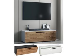 4051814422188 - TV Möbel Lowboard Fernsehschrank mit breiter Klapptür Maße H 39 x B 115 x T 40 cm Fernseh Möbel – Arila M