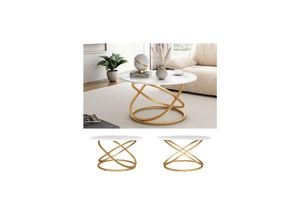 4066731370597 - Couchtisch Calgary Weiß Gold 795 x 46 cm mit große Arbeitsfläche Vicco