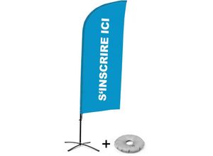 8596052189791 - Beachflagset - Hier Anmelden - Französisch - Blau - Showdown Displays