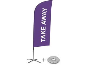 8596052188787 - Beachflagset - Take Away - Lila - Kreuzständer - Showdown Displays