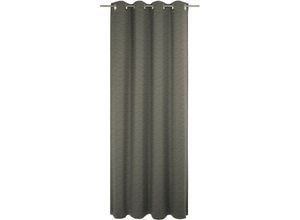 4004567394073 - Vorhang WIRTH Trondheim B grau (taupe) Gardinen 155cm Ösen 132cm Polyacryl nach Maß B132cm H155cm