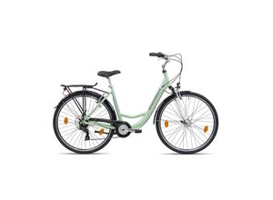 4250585410411 - Chrisson Relaxa 10 Damenfahrrad 28 Zoll Hollandrad 155 - 175 cm Stadtrad 7 Gänge grün