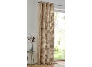 4016478978686 - Vorhang KUTTI Crinkle allover Gr 2 beige (natur) B130cm H175cm Leinenstruktur Baumwolle Polyester Gardinen weicher Musseiin lichtdurchlässig handmade