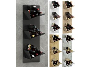 4051814403422 - Holzregal hängend platzsparendes Regal Maße 106 x B 33 x T 26 cm Elegantes Regal hängend Aufbewahrungsregal Bücherregal Wandboard Wein - Vinosi