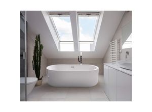 4058166055545 - Freistehende Design Badewanne - bola plus - inkl Whirlpoolfunktion - Maße 170 x 80 x 58 cm i Indoor Badewanne Spa 2 Personen - Home Deluxe