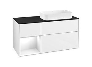 4051202804046 - Villeroy und Boch Finion Waschtischunterschrank F682GFGF 120x603x501cm Regal links Glossy white lacquer Glossy white lacquer