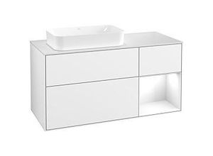 4051202805142 - Villeroy und Boch Finion Waschtischunterschrank F691GFGF 120x603x501cm Regal rechts Glossy white lacquer Glossy white lacquer