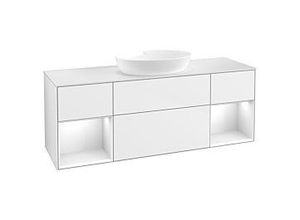 4062373516355 - Villeroy und Boch Finion Waschtischunterschrank GD01GFGF 120cm Abdeckplatte white matt Emotion Regale Glossy white lacquer Glossy white lacquer