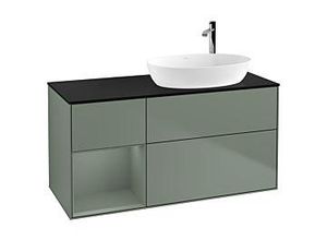 4062373446669 - Villeroy und Boch Finion Waschtischunterschrank G922GMGM 120cm Abdeckplatte black matt Emotion Regale Olive matt lacquer Olive Matt Lacquer