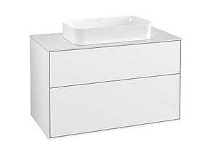 4051202600709 - Villeroy und Boch Finion Waschtischunterschrank F23100GF 100x603cm Abdeckplatte white matt Glossy white lacquer