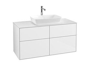 4062373644065 - Villeroy und Boch Finion Waschtischunterschrank G79100GF 120x603cm Emotion Abdeckplatte white matt Glossy white lacquer