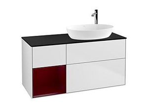 4062373184967 - Villeroy und Boch Finion Waschtischunterschrank F922HBMT 120cm Abdeckplatte black matt Regale Peony matt lacquer White matt lacquer