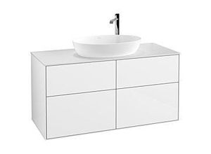 4062373181355 - Villeroy und Boch Finion Waschtischunterschrank F91100GF 120x603cm Abdeckplatte white matt Glossy white lacquer 4062373181355 - Villeroy und Boch Finion Waschtischunterschrank F91100GF 120x603cm Abdeckplatte white matt Glossy white lacquer
