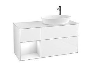 4062373181775 - Villeroy und Boch Finion Waschtischunterschrank F921GFGF 120cm Abdeckplatte white matt Regale Glossy white lacquer Glossy white lacquer 4062373181775 - Villeroy und Boch Finion Waschtischunterschrank F921GFGF 120cm Abdeckplatte white matt Regale Glossy white lacquer Glossy white lacquer