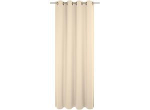 4004567493202 - Vorhang WIRTH Newbury beige Gardinen 375cm Ösen 130cm Baumwolle Polyester nach Maß B130cm H375cm