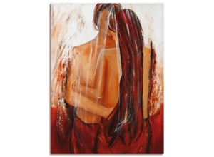 4055327455008 - Wandbild ARTLAND Liebespaar in rot rot Bilder B H 90cm x 120cm Leinwandbild Paar Hochformat Canvas Leinwand als Leinwandbild Poster Wandaufkleber in verschied Größen B90cm H120cm