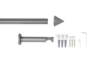 4015161080507 - Innenlaufschiene Punta Gardinenstangen Gr L 120 cm Ø 20 mm 1 läufig grau (anthrazit) Gardinenschienen Gardinenstangen