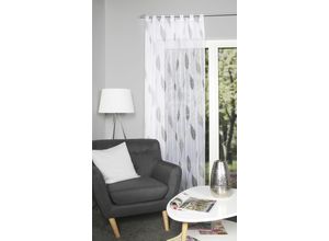 4056751420181 - Gardine HOME WOHNIDEEN PAOLO grau (stein) B140cm H245cm Voile Obermaterial 100% Polyester Gardinen halbtransparent