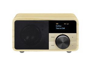 4711317995519 - DDR-7 Genuine Mini DAB kompaktes Radio mit UKW DAB+ Bluetooth Akku Farbe Natural Wood