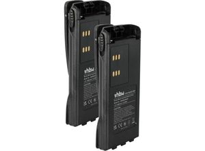 4065705727306 - Vhbw - 2x Akku kompatibel mit Motorola GP280 GP240 ATS2500 GP1280 GP140 Funkgerät Walkie Talkie (1800 mAh 72 v NiMH) + Gürtelclip