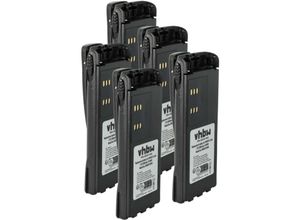 4069099642900 - Vhbw - 5x Akku Ersatz für Motorola HNN4001 HNN4003 HMNN4159 für Funkgerät Walkie Talkie (1800 mAh 72 v Li-Ion) + Gürtelclip