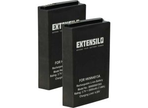 4069099653654 - Extensilo - 2x Akku kompatibel mit Motorola SL7550 SL7550e SL7580 SL7580e SL7590 TLK100 Funkgerät Walkie Talkie (2000 mAh 37 v Li-Polymer)