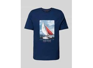 8721106356922 - T-Shirt mit Motiv- und Label-Print