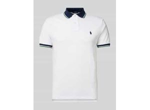 3616853019808 - Poloshirt mit Label-Stitching