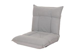 4057651643595 - Bodensessel MCW-N44 Relaxsessel Bodenkissen Bodensofa Klappsessel 6 Relaxpositionen stabiles Gestell Samt ~ hellgrau