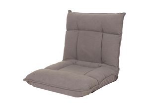 4057651643618 - Bodensessel MCW-N44 Relaxsessel Bodenkissen Bodensofa Klappsessel 6 Relaxpositionen stabiles Gestell Samt ~ dunkelgrau