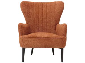 4057651692357 - Lounge-Sessel MCW-K37 Cocktail- Ohrensessel Polsterstuhl Retro Vintage Stoff Chenille (500g m²) Öko-Tex ~ orange