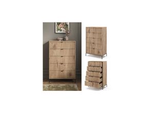 4066731444670 - Kommode Eliza Viking Oak 76 x 120 cm mit 5 Schubladen