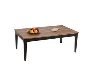 4057651639093 - Couchtisch MCW-M55 Beistelltisch Sofatisch Massiv-Holz HDF Laminat Melamin 46x120x70cm Sheesham Holz-Optik helle Beine