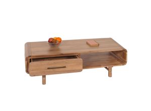 4057651633602 - Couchtisch MCW-M47 Wohnzimmertisch Beistelltisch Sofatisch Schublade Akazie Massiv-Holz gebeizt 44x125x60cm 25kg