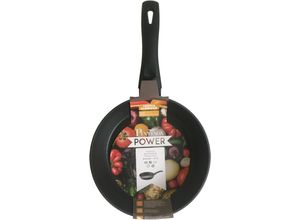 8007163302271 - Bratpfanne PINTINOX Power schwarz (schwarz transparent) Ø24cm Pfannen 2-lagige Antihaftbeschichtung mit Glasdeckel Induktionsgeeignet