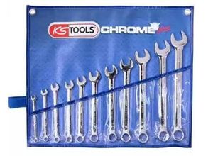 4042146223918 - Kstools - ks tools CHROMEplus Ringmaulschlüssel-Satz abgewinkelt 11-tlg Zoll