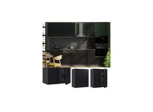 4066731456055 - Hängeschrank Fame-Line Anthrazit Schwarz gestreift 60 cm