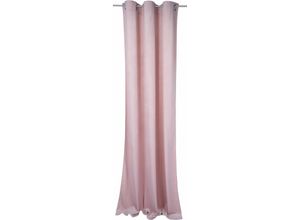 4260478140431 - Vorhang TOM TAILOR FRENCH VELVET Gardinen Gr 245 cm Ösen 135 cm rosa (rosé) Ösen Gardine HxB 245x135