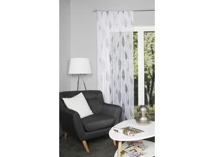 4056751420242 - Gardine HOME WOHNIDEEN PAOLO grau (stein) B140cm H175cm Voile Obermaterial 100% Polyester Gardinen halbtransparent