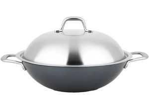 4029096089788 - Wok CARL SCHMIDT SOHN Altena Pfannen Gr Ø 32 cm silberfarben Wok Woks Ø 32 cm mit Deckel Induktion