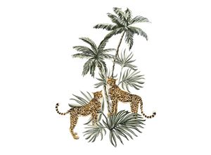 4049009360681 - Leinwandbild QUEENCE Leopard Bilder Gr B H T 80 cm x 120 cm x 2 cm braun Leinwandbilder Bilder