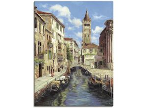 4058661464798 - Wandbild ARTLAND Venedig Bilder Gr B H 90 cm x 120 cm Leinwandbild Venedig Hochformat 1 St beige (naturfarben) Kunstdrucke als Alubild Leinwandbild Wandaufkleber oder Poster in versch Größen